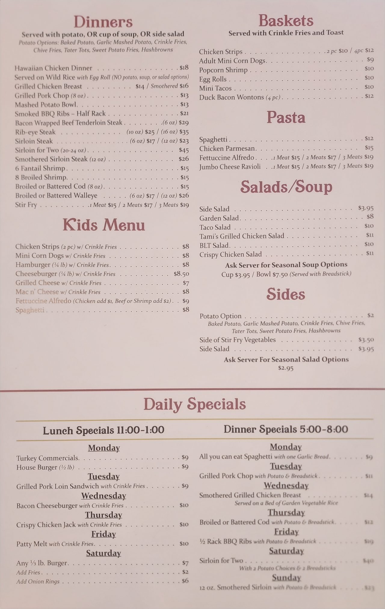 Restaurant & Caterer Serving Fairmont, MN | Tami's On The Ave